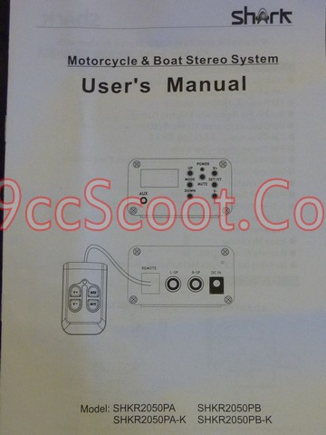 Shark 100W Stereo Installation And Info | 49ccScoot.com Scooter Forums